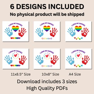 LGBTQ Handprint Art, Handprint Craft I Love My Daddies LGBT Pride Month ...