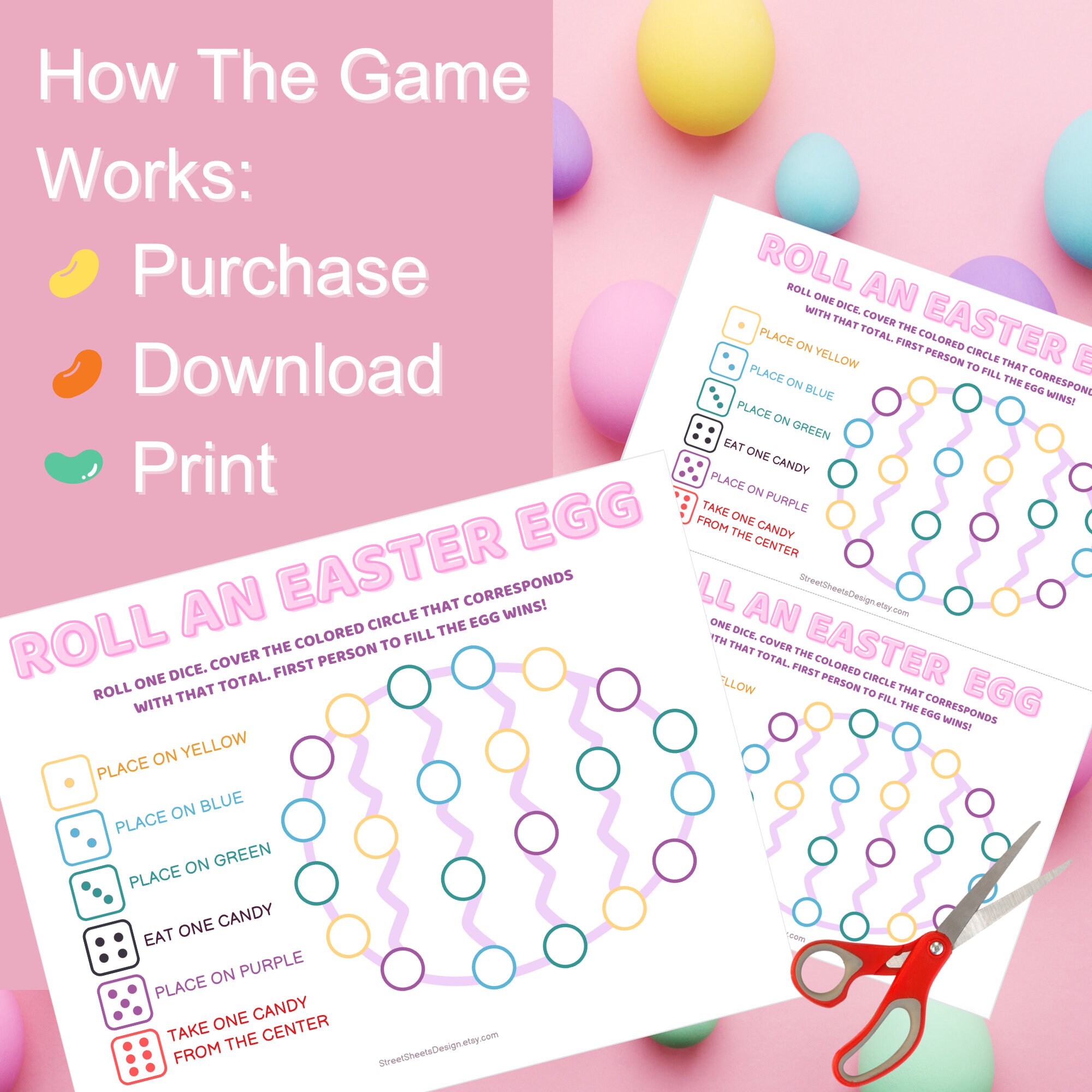 Roll an Easter Egg Game, Easter Dice Game. Easter Classroom Activity ...