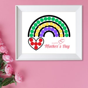 Mother's Day Dot Marker Rainbow Page for Preschoolers. Mother's Day ...