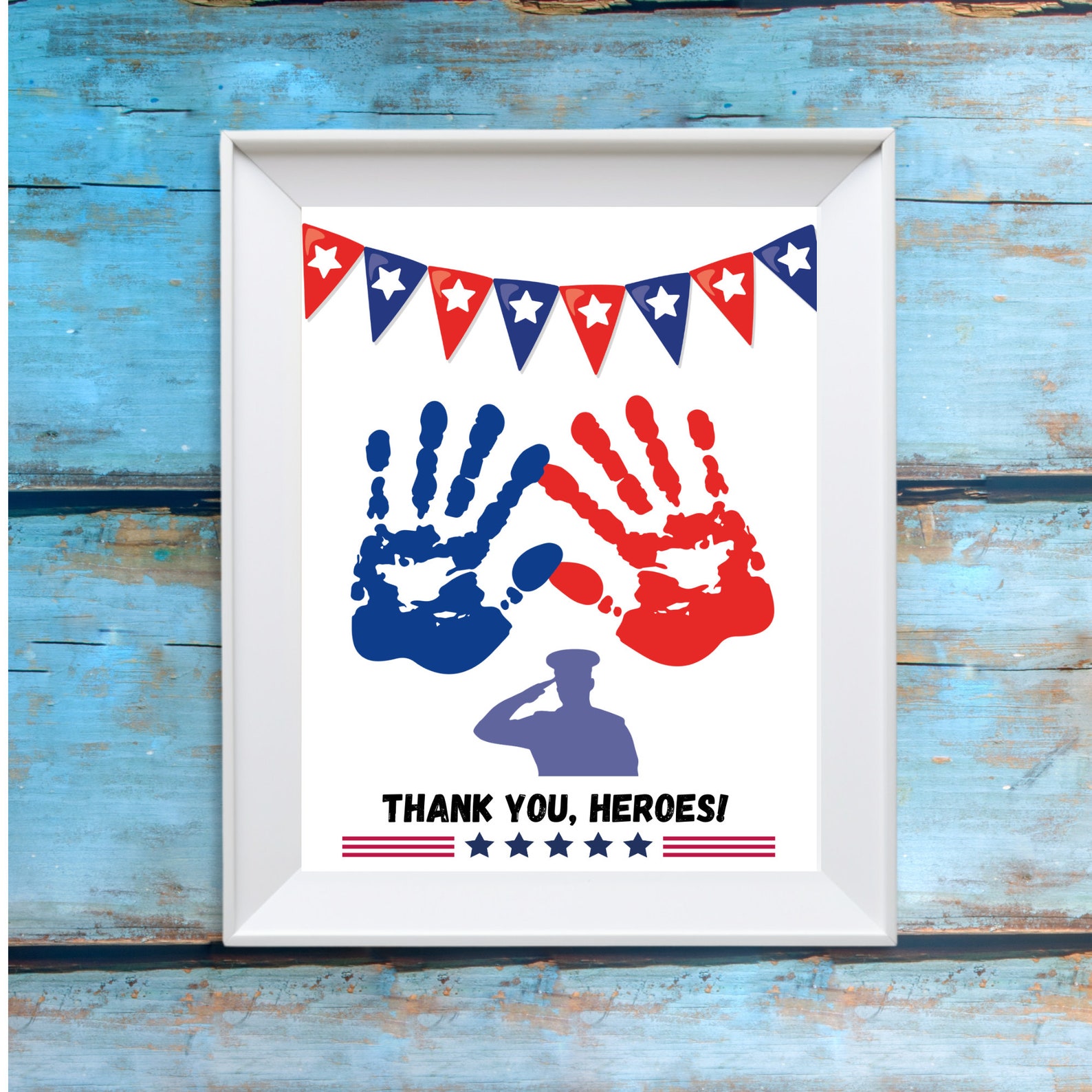 Veterans Day Handprint Art, Veterans Day Craft, Thank You Heroes, Baby ...