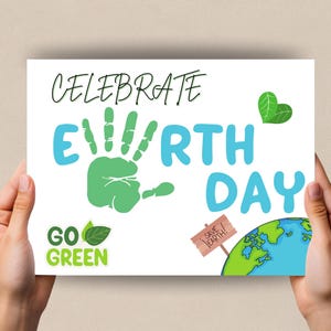 Earth Day Handprint Craft, Handprint Art for Earth Day, Celebrate Earth ...