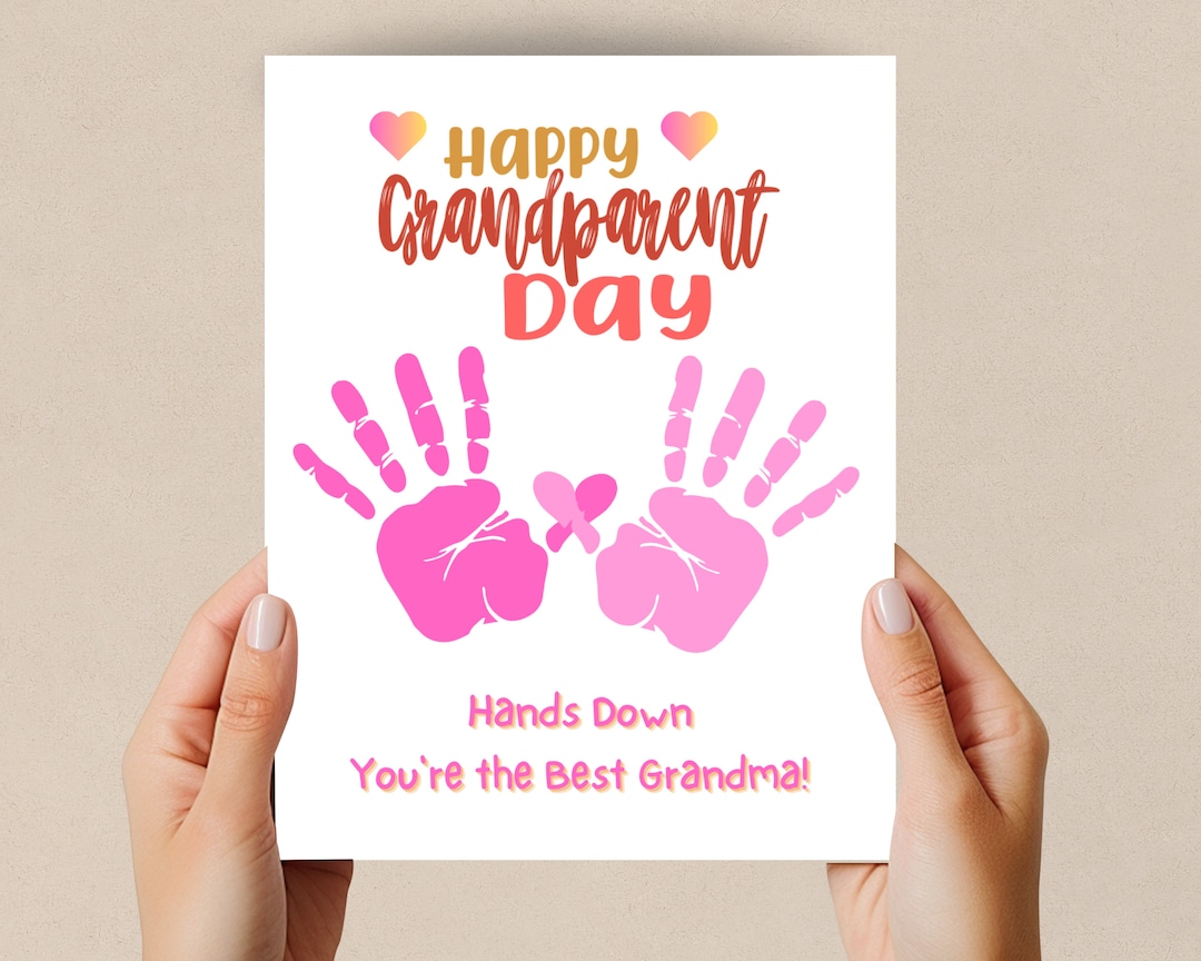 Grandparent Handprint Art, Handprint Craft for Babies, Toddlers ...