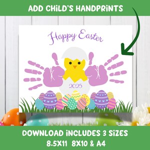 Easter Handprint Craft, Easter Handprint Art, Printable Activity ...