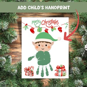Christmas Handprint Craft, Handprint Art, Christmas Elf, Christmas ...