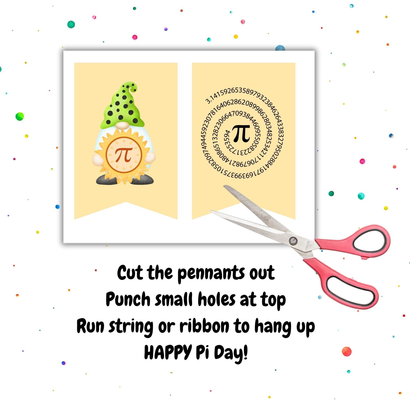Pi Day Printable Banner, Pi Day Classroom Party Banner, Happy Pi Day ...