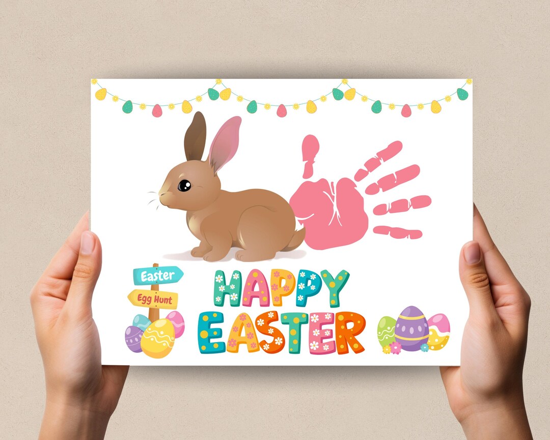 Easter Handprint Activity, Handprint Craft, Easy Baby Handprint ...