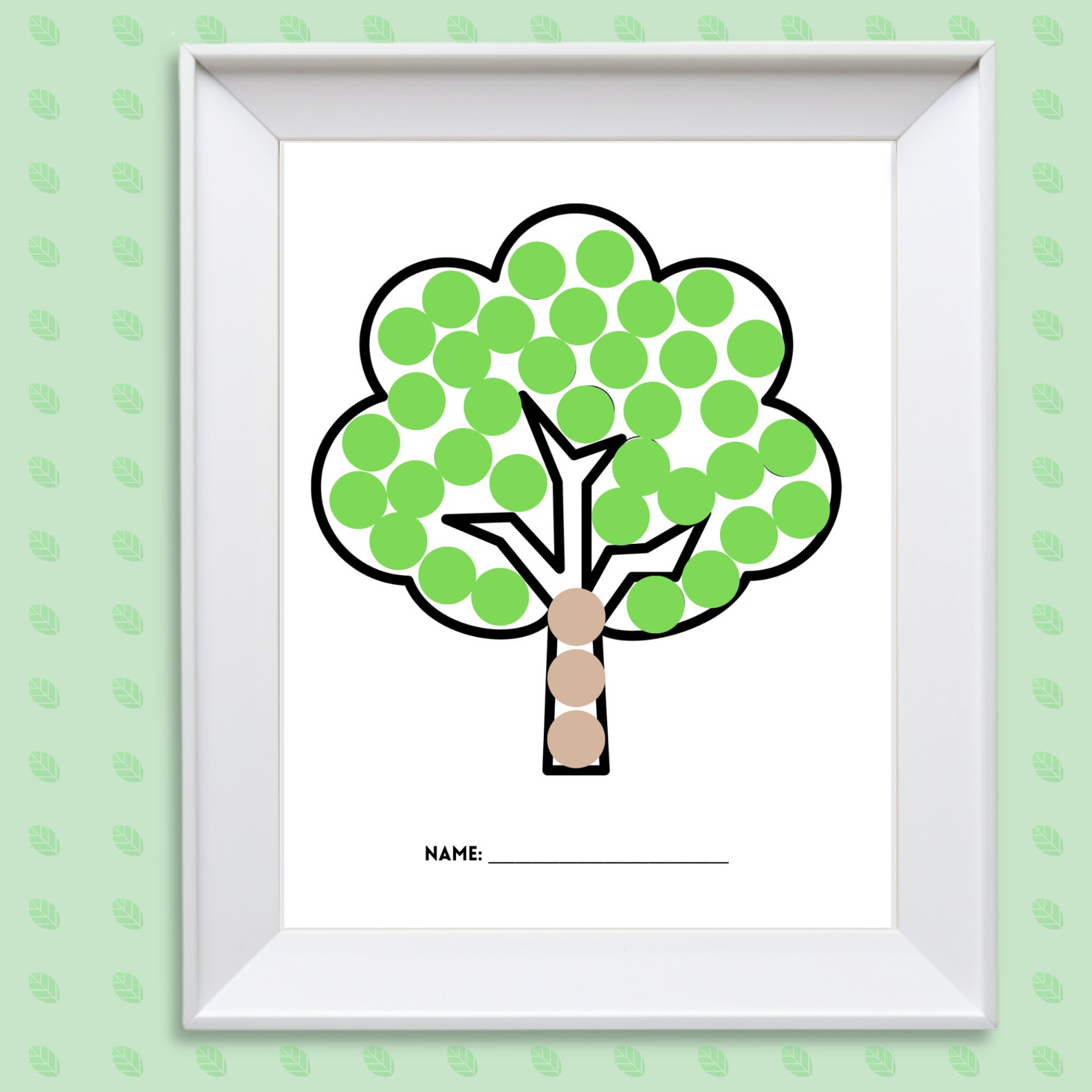 Earth Day Dot Marker Coloring Page for Preschoolers. Earth Day Tree ...
