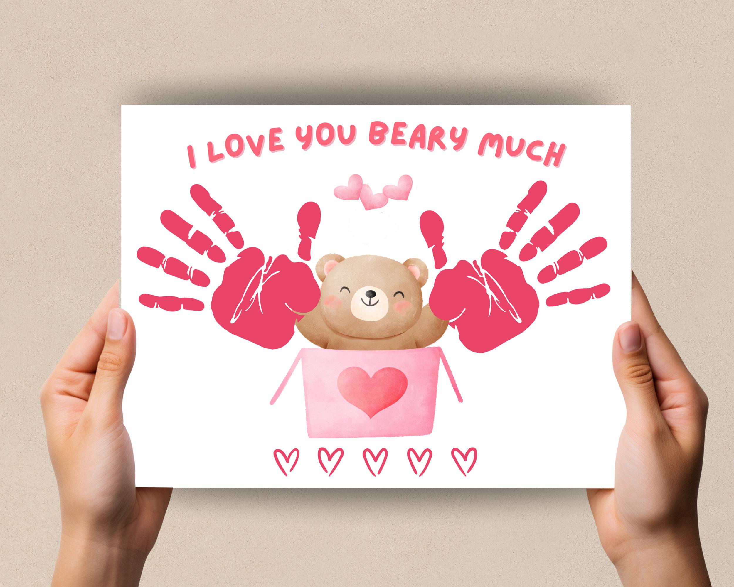 Valentines Day Handprint Art, Valentines Handprint Craft, Handprint ...