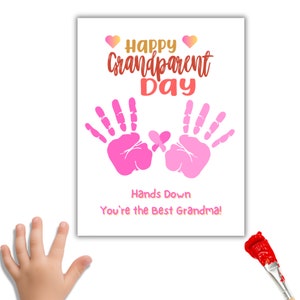 Grandparent Handprint Art, Handprint Craft for Babies, Toddlers ...