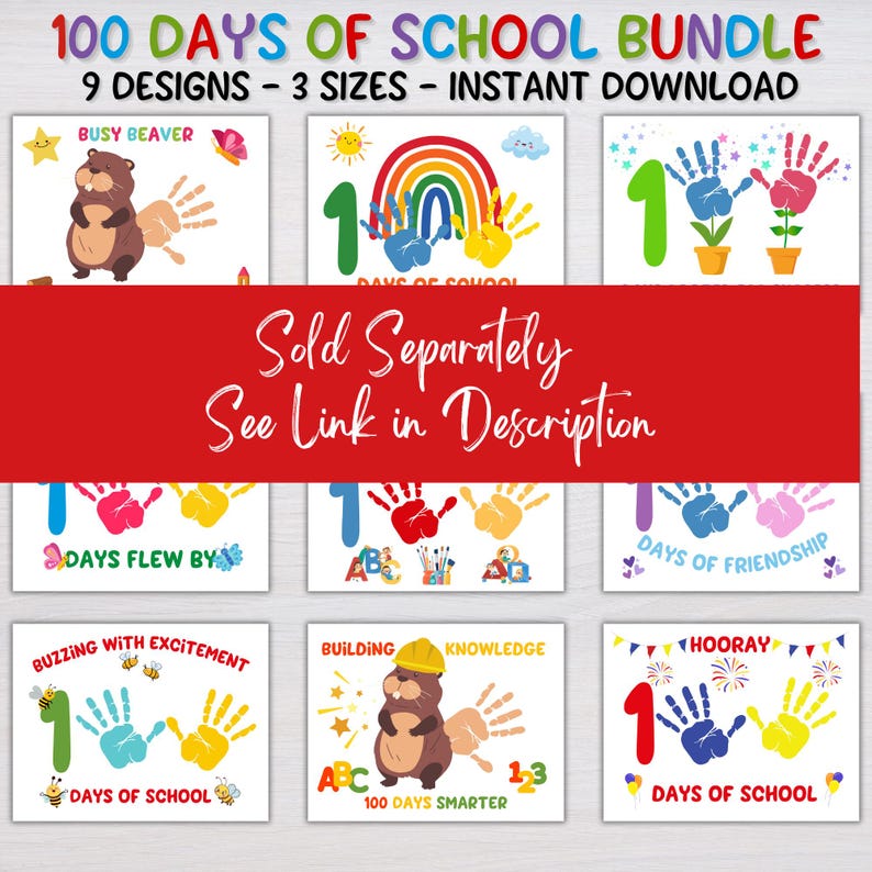 100 Days of School Handprint Craft, Handprint Art, Preschool Activity ...