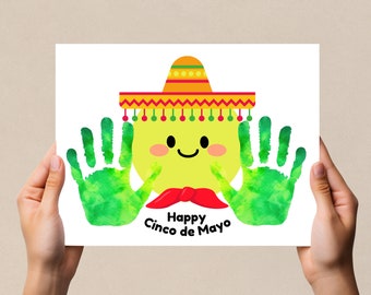Cinco De Mayo Craft, Cinco De Mayo Handprint and Footprint, Printable ...