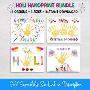 Holi Handprint Craft, Holi Handprint Art, Preschool Handprint Keepsake ...