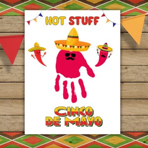 Cinco De Mayo Handprint Art, Handprint Craft, Toddler and Baby ...