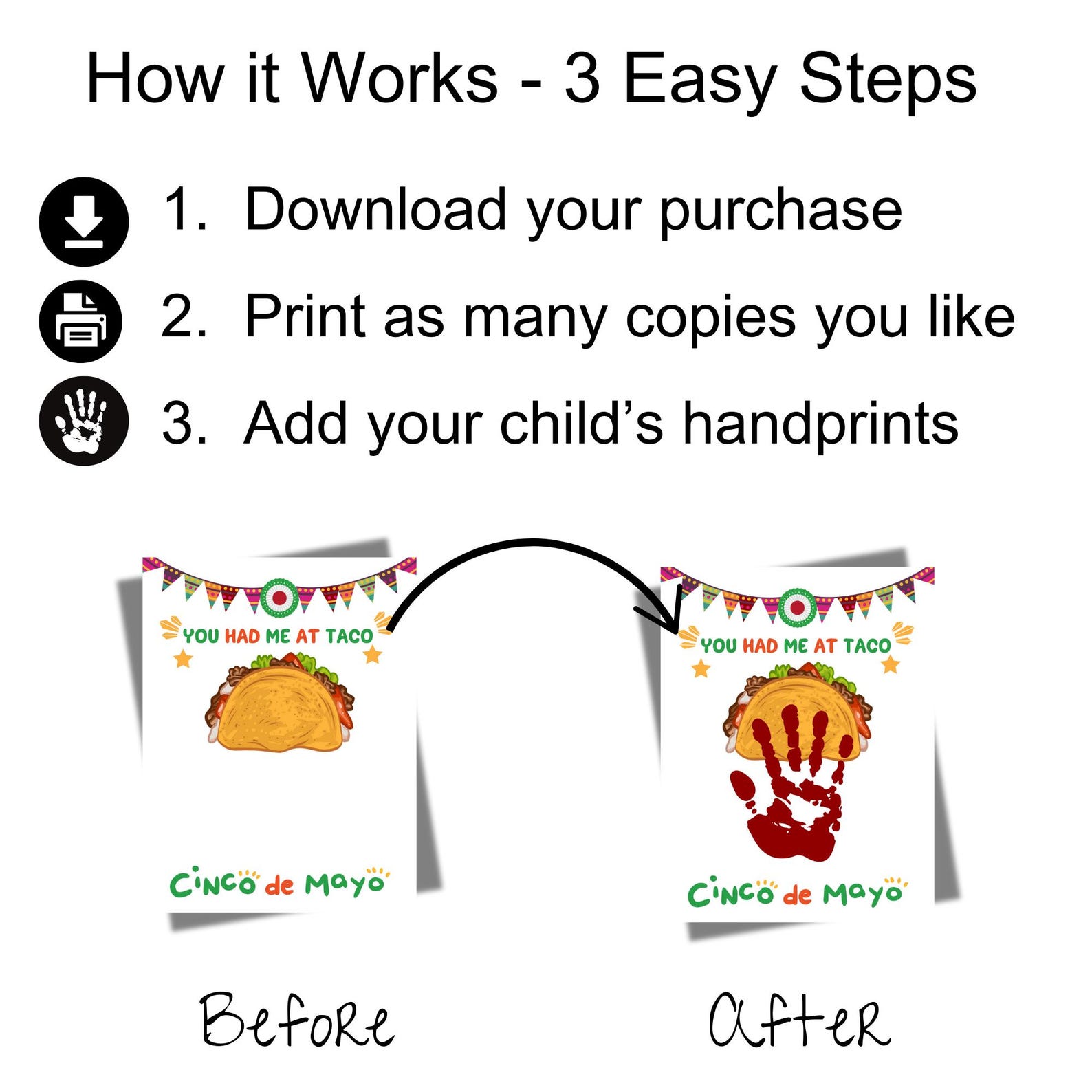 Cinco De Mayo Handprint Art, Handprint Craft, Toddler Handprint ...