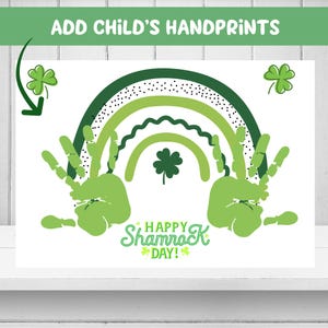 St Patrick's Day Handprint Craft, St Patrick's Day Handprint Art ...