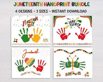 Juneteenth Handprint Bundle, Juneteenth Handprint Craft, Preschool ...