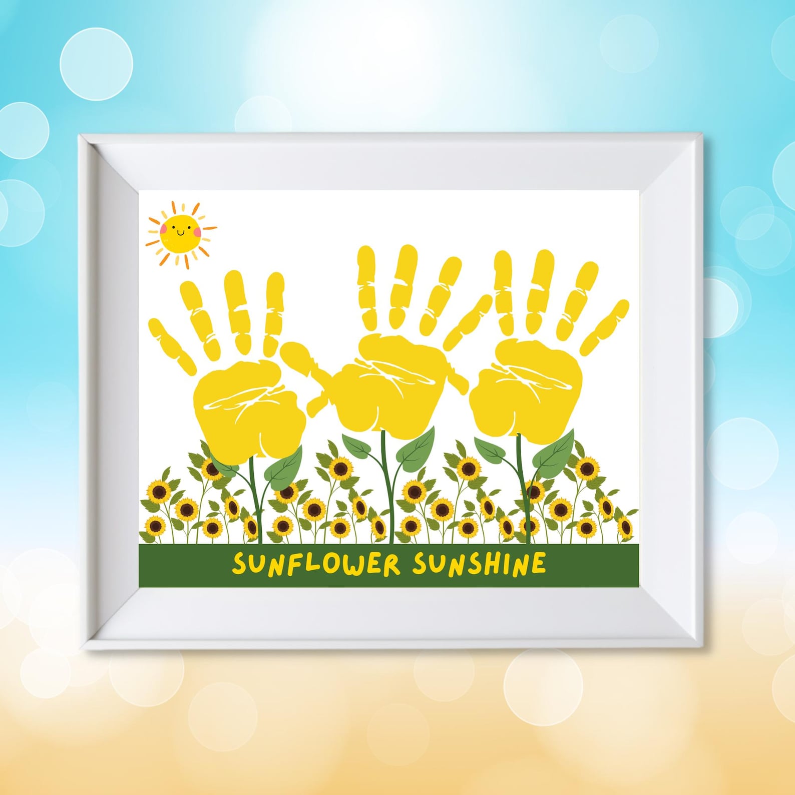 Summer Handprint Craft Bundle, Summer Handprint Art, Printable Activity ...