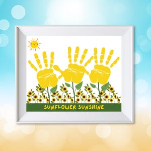 Summer Handprint Craft Bundle, Summer Handprint Art, Printable Activity ...