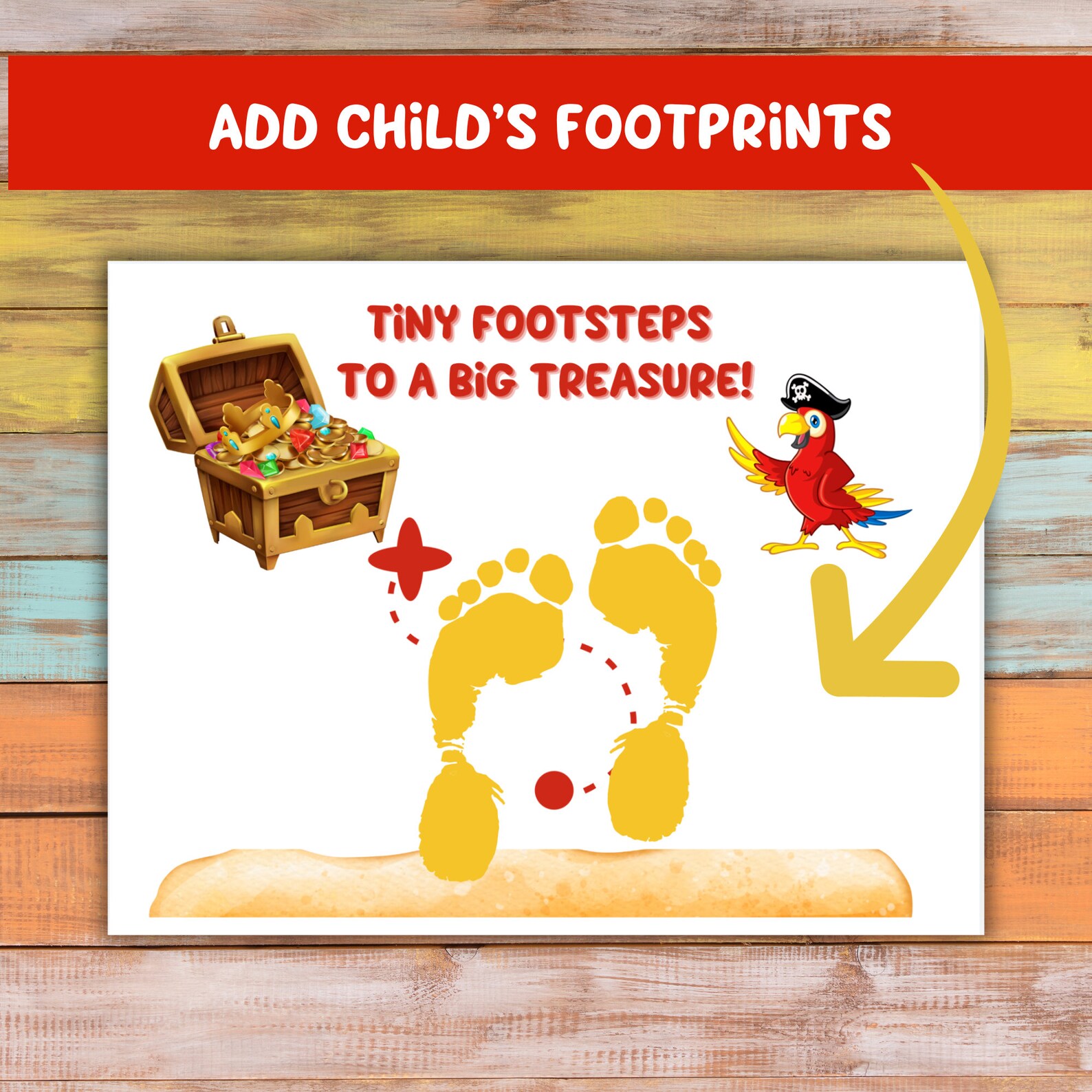 Pirate Handprint Art, Treasure Handprint Craft for Babies, Toddlers ...