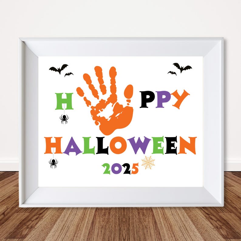 Halloween Handprint Art, Handprint Craft, Happy Halloween Preschool ...