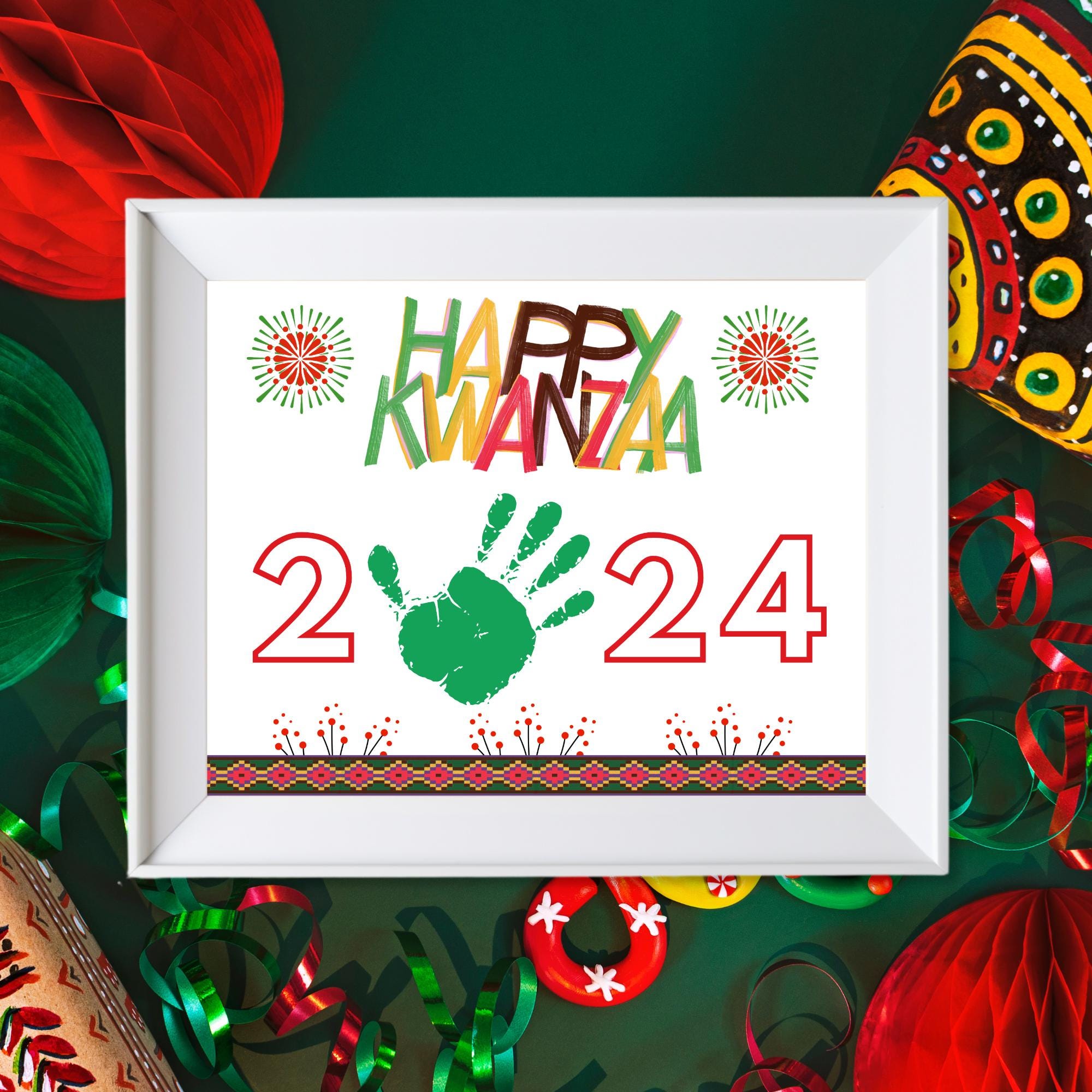 Kwanzaa Handprint Craft, Kwanzaa Handprint Art, Handprint Activity ...