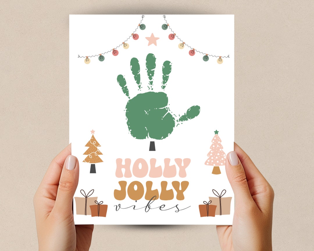 Christmas Handprint Craft, Handprint Art, Holly Jolly Vibe, Christmas ...