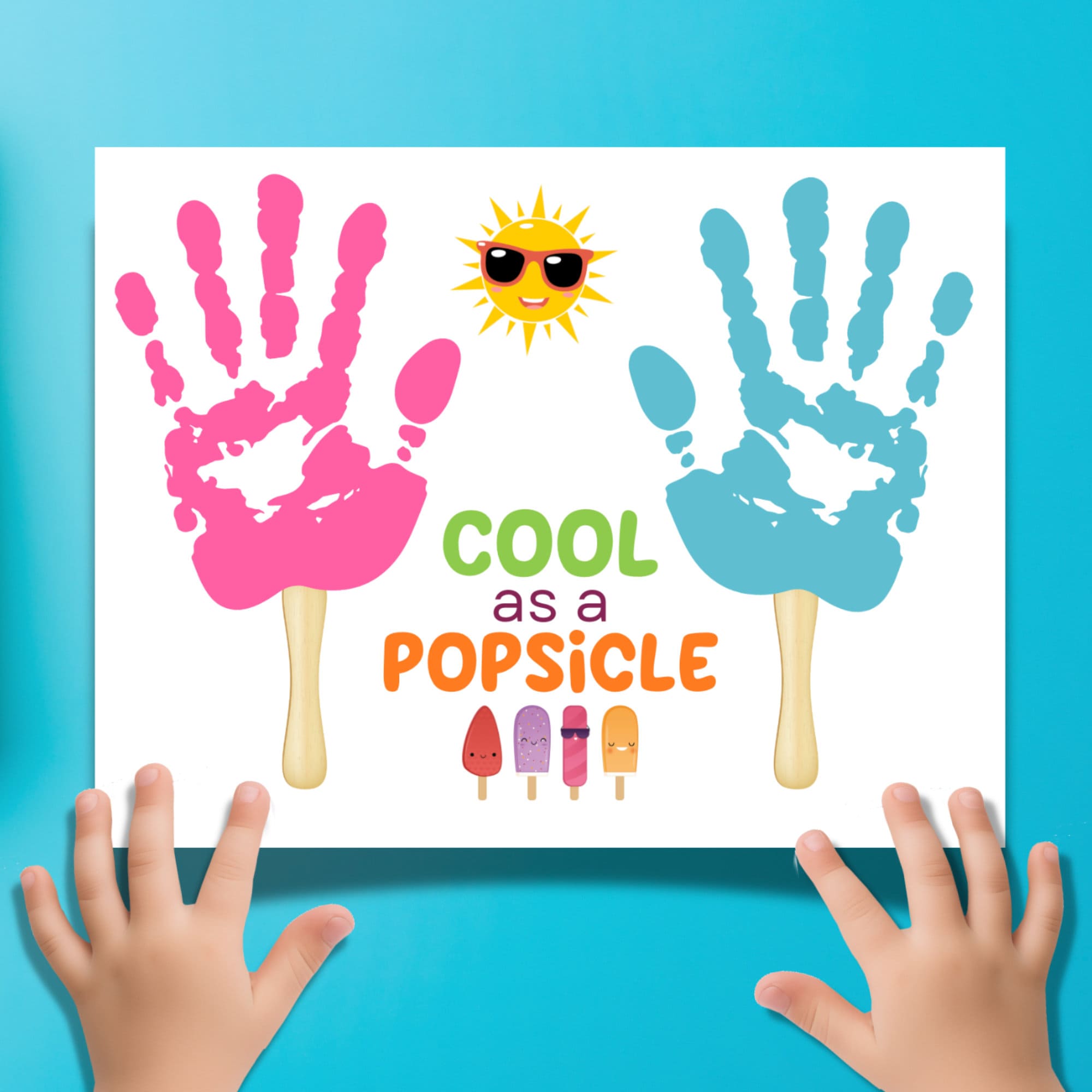 Summer Handprint Art, Preschool Activity for Babies, Toddlers, Kids ...