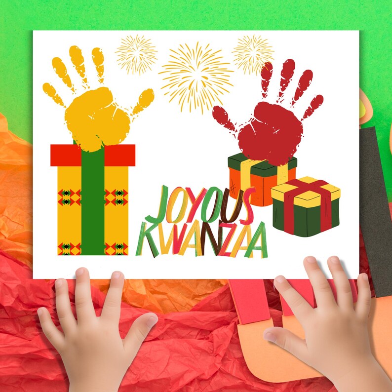 Kwanzaa Handprint Craft, Kwanzaa Handprint Art, Handprint Activity ...