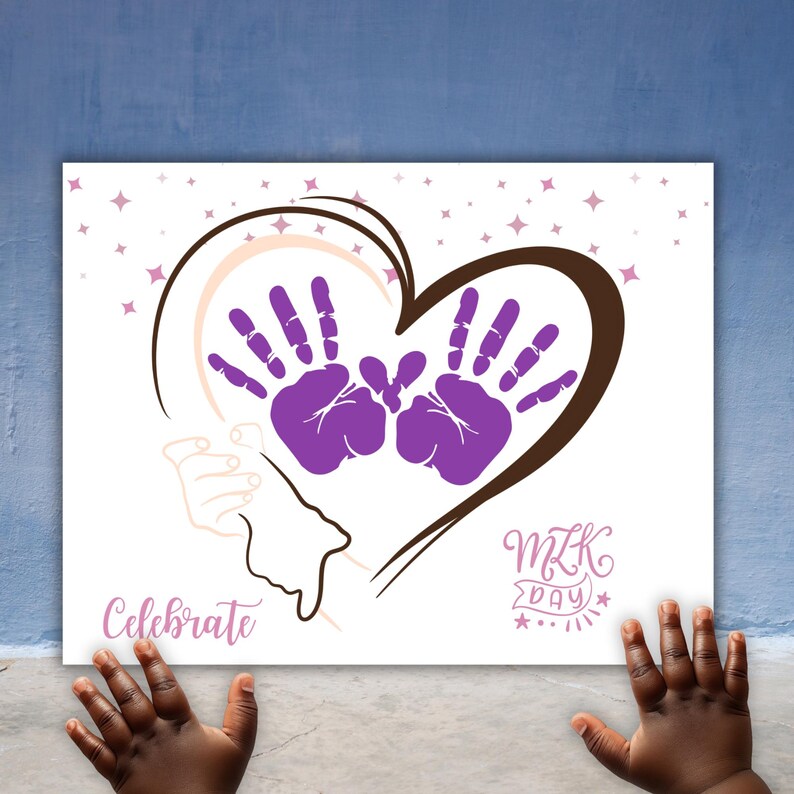 Martin Luther King Handprint Art, Handprint Craft, Printable Activity ...