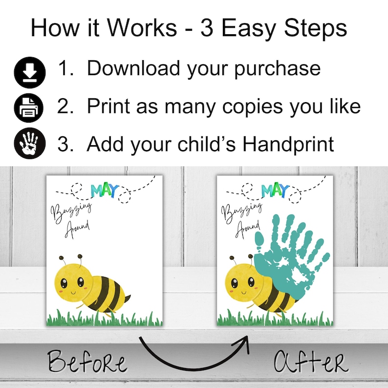 Handprint Memory Book, Handprint Art Printable Handprint Activity for ...