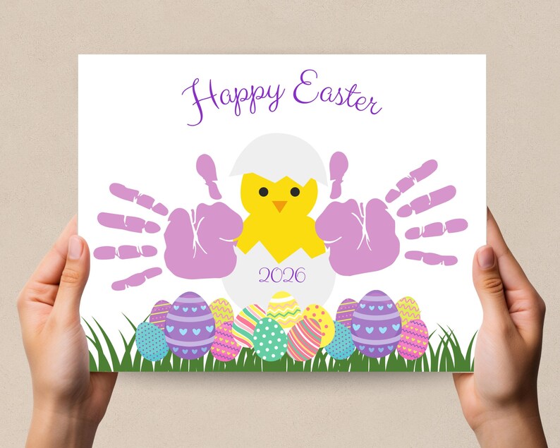 Easter Handprint Craft, Handprint Art, Easter Keepsake, Baby Handprint ...