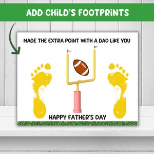 Father's Day Footprint Craft, Preschool Kids Baby Toddler Activity ...