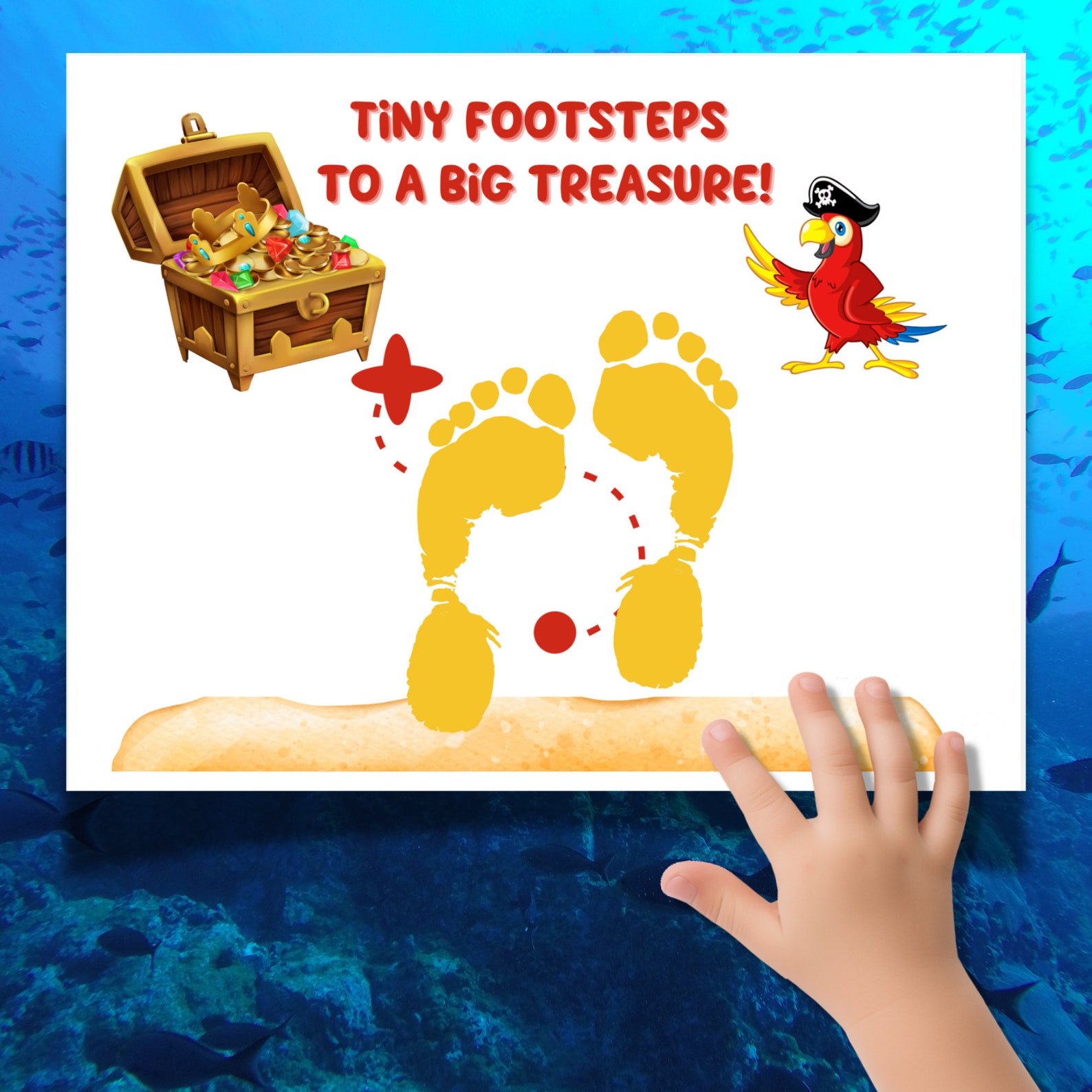 Pirate Handprint Art, Treasure Handprint Craft for Babies, Toddlers ...