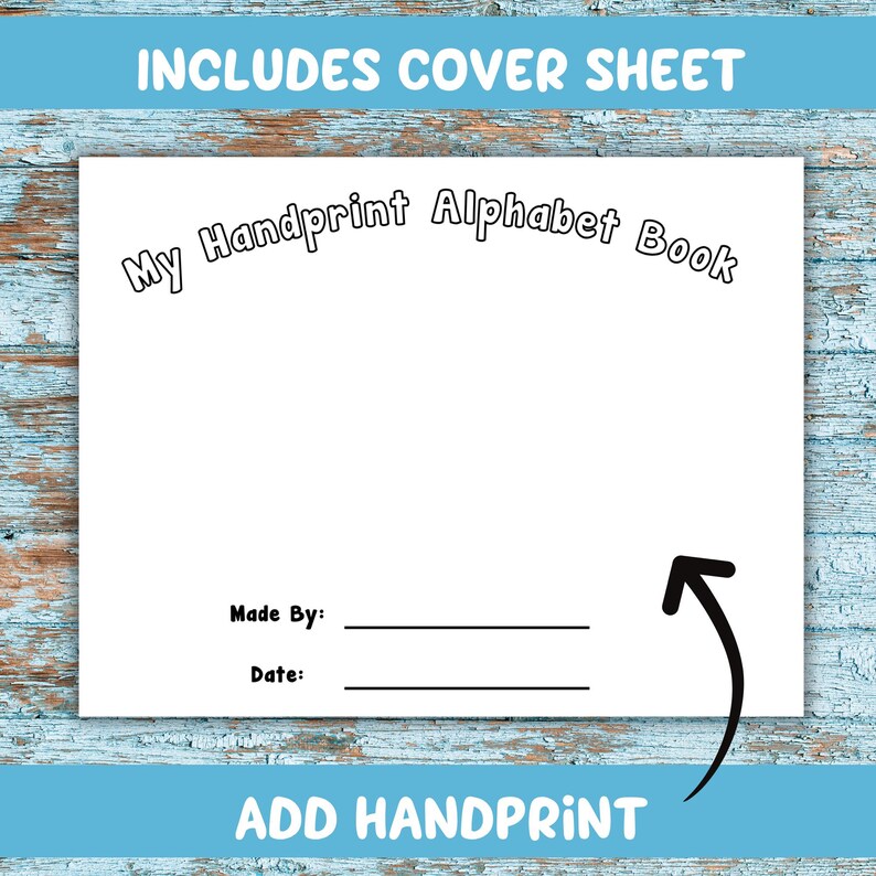 Handprint Alphabet Book, Handprint Craft Bundle, Printable Activity for ...