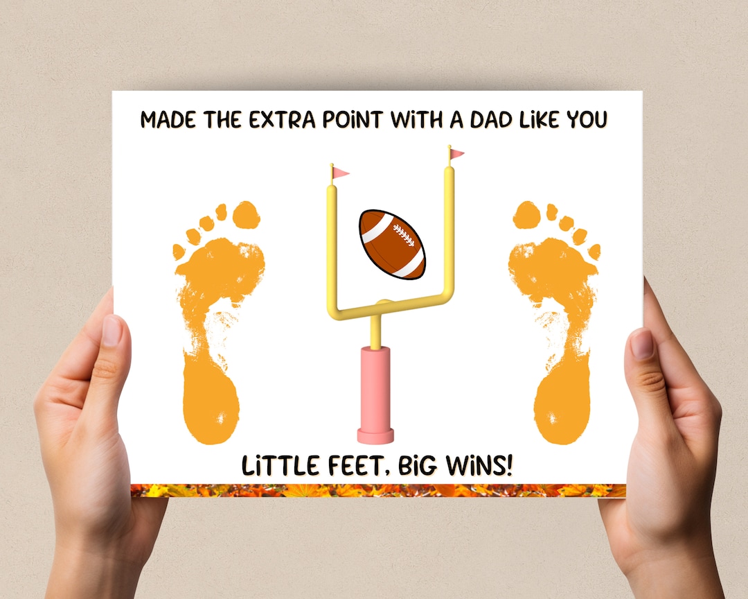 Football Footprint Art, Fall Football Footprint Craft for Babies ...