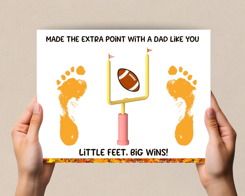 Football Footprint Art, Fall Football Footprint Craft for Babies ...