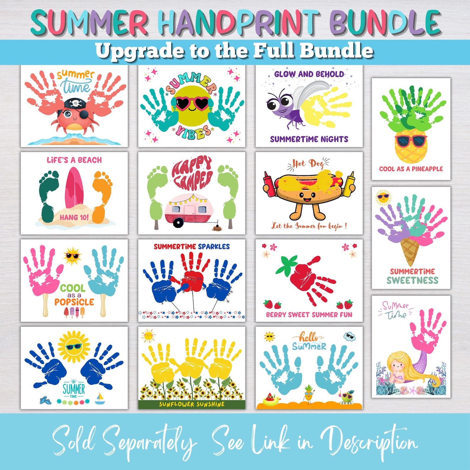 Summer Handprint Craft, Handprint Art, Hello Summer Handprint ...