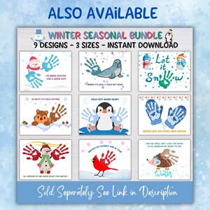 Winter Handprint Craft, Photo Craft, Preschool Activity, Toddler ...