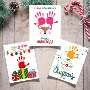 Christmas Handprint Craft Bundle, Christmas Handprint Art, Printable ...