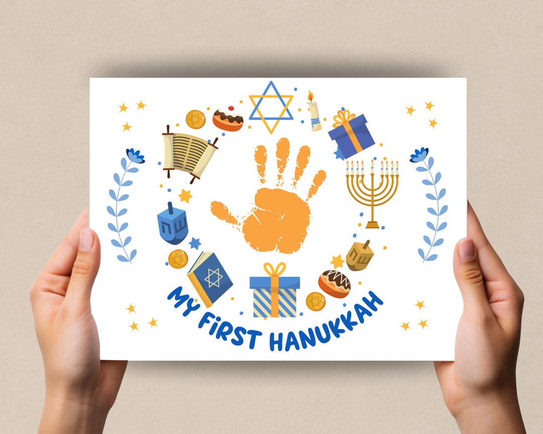 Hanukkah Handprint Craft, Handprint Art, First Hanukkah, Preschool ...