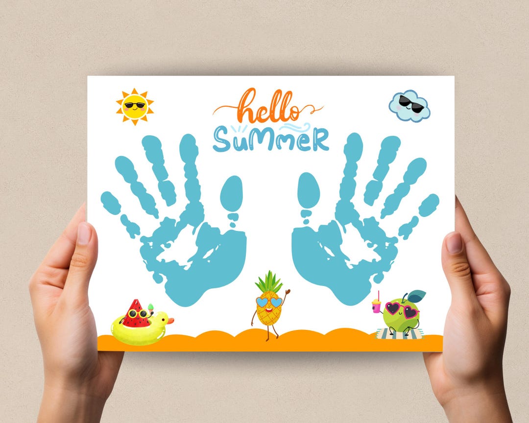 Summer Handprint Craft, Handprint Art, Hello Summer Handprint ...