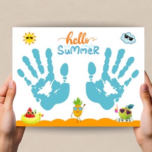 Summer Handprint Craft, Handprint Art, Hello Summer Handprint ...