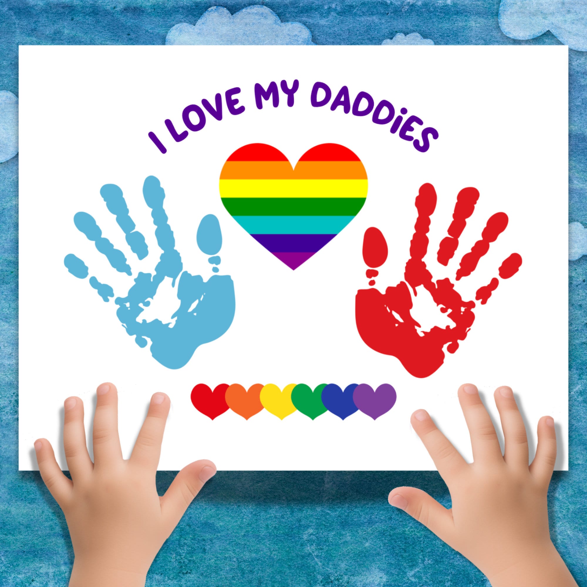 LGBTQ Handprint Art, Handprint Craft I Love My Daddies LGBT Pride Month ...