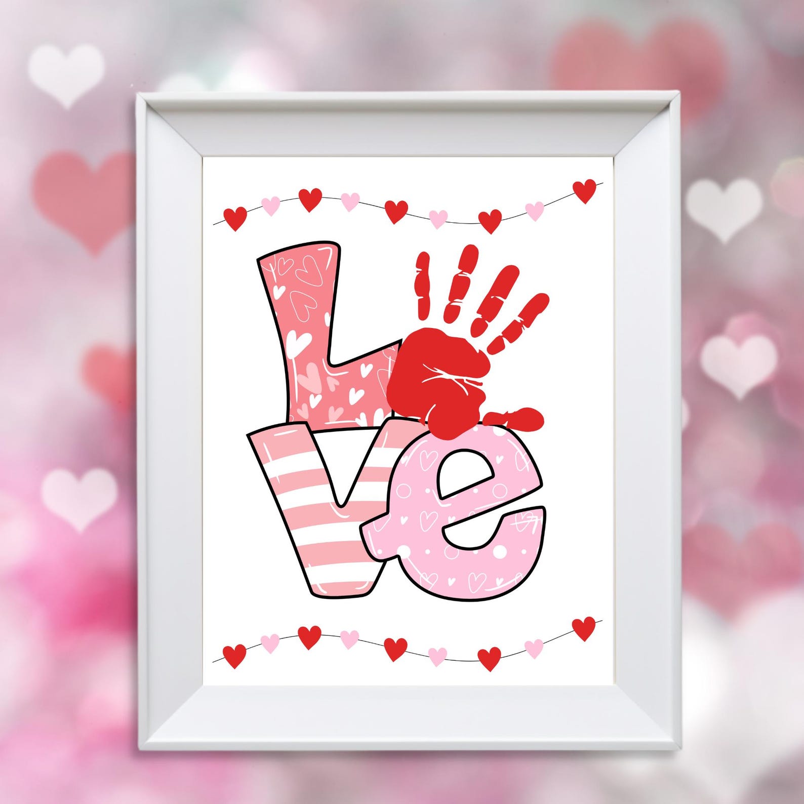 Valentine's Day Handprint Art, Handprint Craft, Love Handprint ...