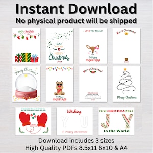 Christmas Handprint Craft Bundle, Christmas Handprint Art, Printable ...