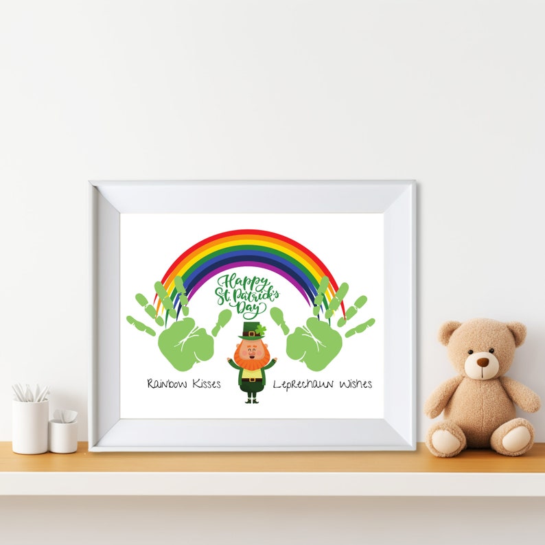 St Patrick's Day Handprint Art, St Patrick's Day Rainbow Wishes and ...
