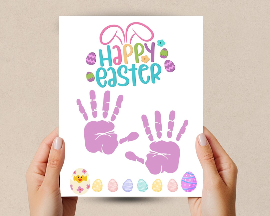 Easter Handprint Keepsake, Handprint Craft, Toddler Handprint ...