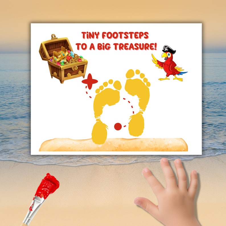 Pirate Handprint Art, Treasure Handprint Craft for Babies, Toddlers ...