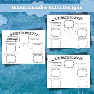 5 Finger Prayer Handprint Art, Sunday School Activity, Grow in Christ ...