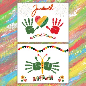 Juneteenth Handprint Bundle, Juneteenth Handprint Craft, Preschool ...